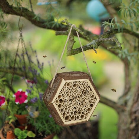 Hexagonal insect hotel for bees