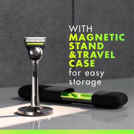 Razor labs 2 razor blades magnetic stand travel case