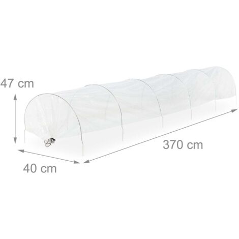 Set of 2 pvc grow tunnels 37 m
