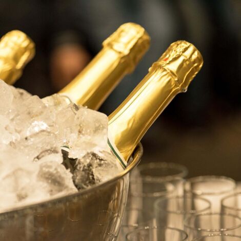 Champagne cooler bowl stainless steel