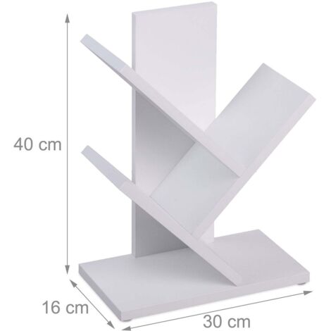 Tree bookshelf white - modern bookcase for living room