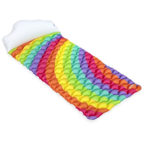 Inflatable rainbow pool float 216 x 80 cm