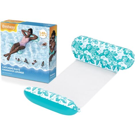 Inflatable pool float mesh mint 140 x 87 cm
