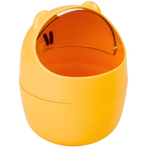 Orange mini desk bin 1l 16cm