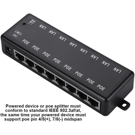 DC12V-48V 8 Interfaces Passive PoE Adapter Power Over Ethernet POE ...