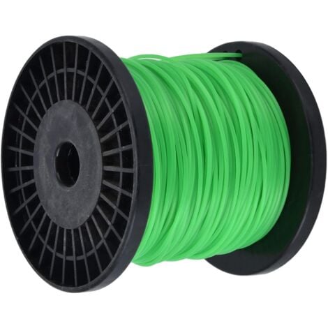 Fil de Coupe carrée Robuste 2,0 mm x 100 m Débroussailleuse Ligne en Nylon Corde de Cordon