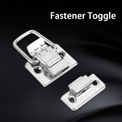 Lot de 10 loquets à pression argentés pour tiroir, boîte à outils, armoire, valise