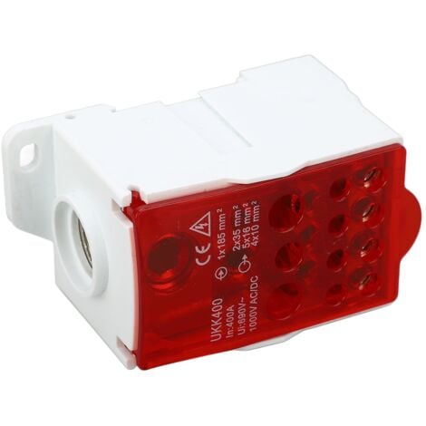 Boîte de jonction pour bornier rail DIN 690 V 400 A rouge - Test d ...