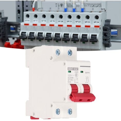 Isolateur de circuit CC, disjoncteur miniature basse tension 1000 V à montage sur rail DIN pour ...