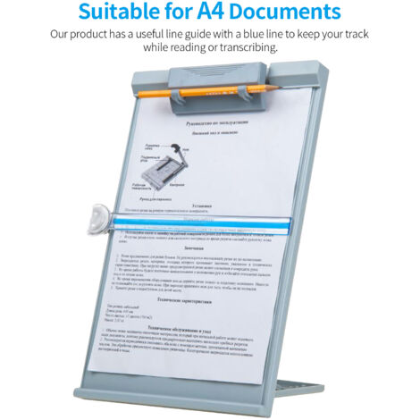 Jielisi A4 Lire Holder Document de bureau avec stand de clip ajusté ...