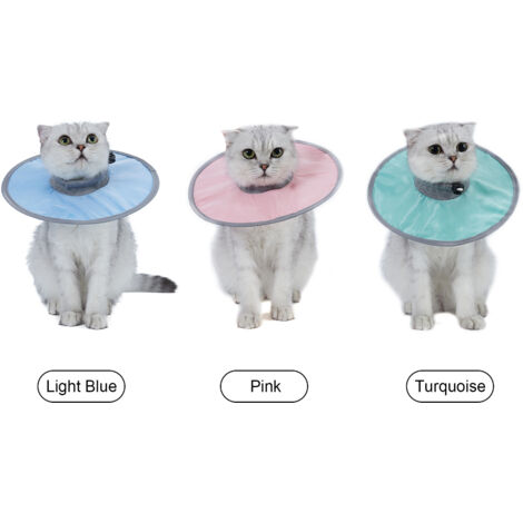 Collier cône pour chat, arrêt de léchage, nervures réglables ...