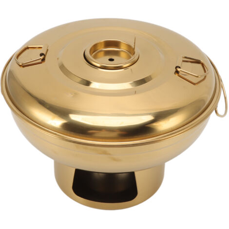 Charcoal Fire Pot Pot à Glace Carbonique Léger Portable (Or)