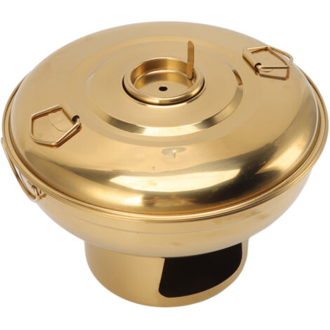 Charcoal Fire Pot Pot à Glace Carbonique Léger Portable (Or)