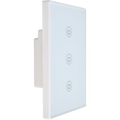 Interrupteur d'éclairage Intelligent, US 100‑240V 3 Gang WiFi Switch ...