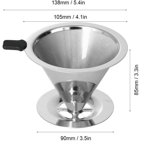 CFTGIW Filtre à café en Acier Inoxydable de Doub : l'outil de Cafetière ...