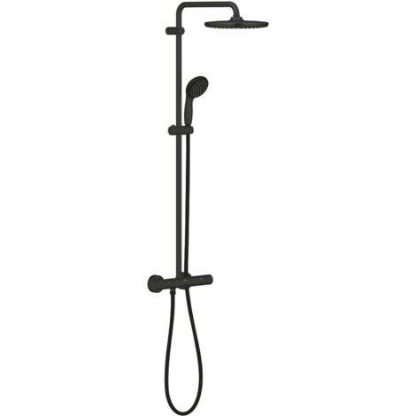 Grohe Vitalio Start - Set doccia termostatico 250, getto singolo, nero ...