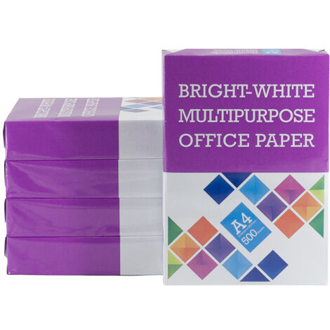 Risma Carta A4 80gr - 5x500 Fogli per stampante - Universale