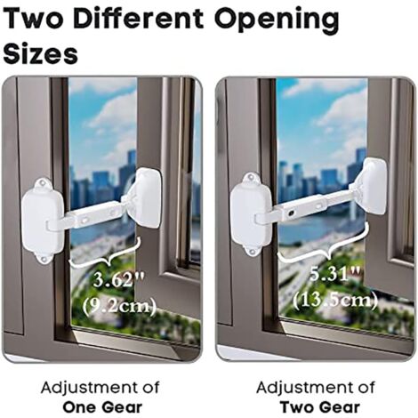Sollbry 1 lot de limiteur de fenêtre de sécurité réglable pour bébé, verrou de sécurité de ...