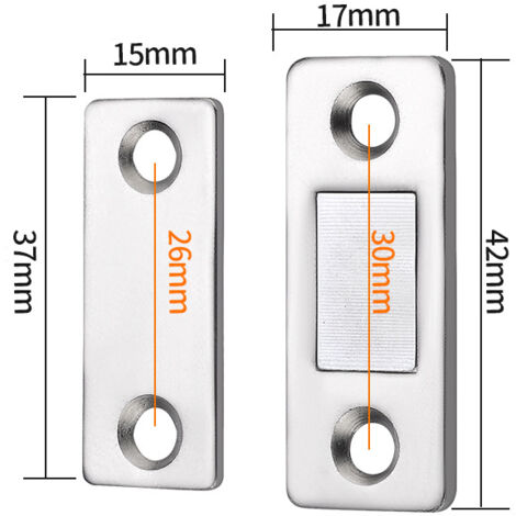 Sollbry 4 ensembles Loquet Magnetique Très Mince Loquets Magnétiques à ...