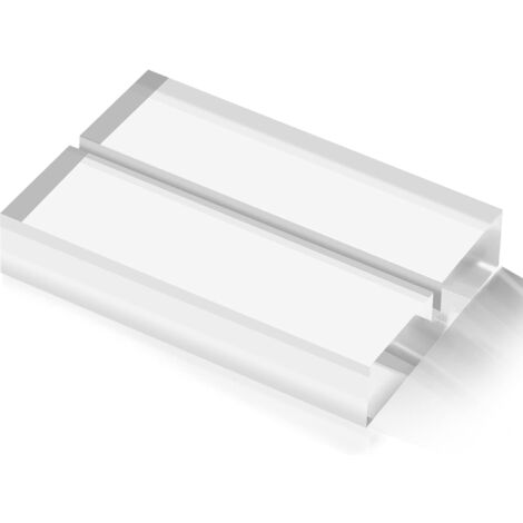 Sollbry 10 pièces Stands en Acrylique Support Plexiglass Transparent Porte Nom Table Support ...