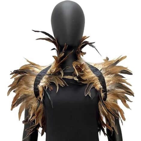 Sollbry Plume Haussement D'épaules, Plume Col Châle Écharpe Plume Col ...