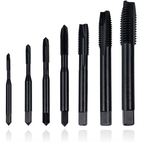 Sollbry 7Pcs Tarauds à Goujure Droite Tarauds Machine en HSS, Outil Taraudage Filetage Métrique ...