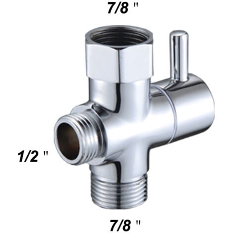 Sollbry Valve 3 Voies en Laiton, Déviateur Colonne de Douche, Valve 3 Voies en Laiton Massif ...