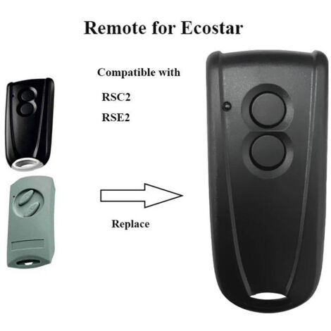 Sollbry Compatible avec Ecostar RSE2 RSC2 télécommande de porte de ...