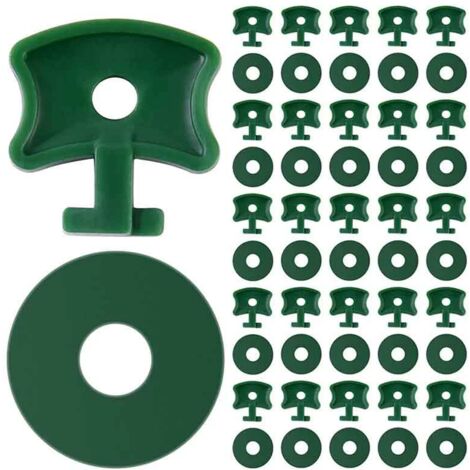 Sollbry Lot de 100 Clips en plastique pour serre avec rondelles pour ...