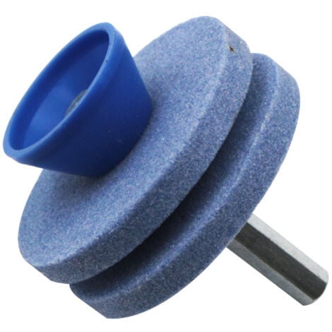 Sollbry Aiguiseur de lame de tondeuse à gazon, pierre à aiguiser en corindon double couche, 1 ...