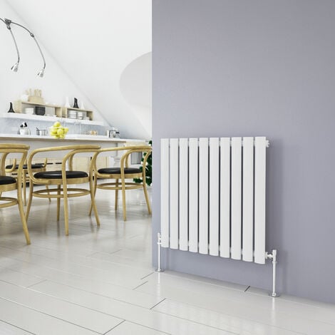 AICA Designer Oval Column Radiator Horizontal 600 x 590 mm HxW Single White