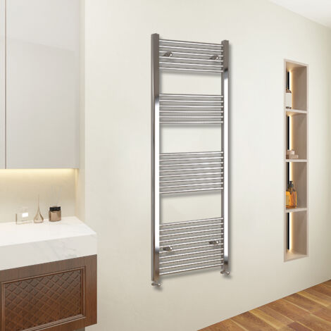AICA 1800x450mm(HxW) Chrome Straight Central Heating Towel Rail Radiator