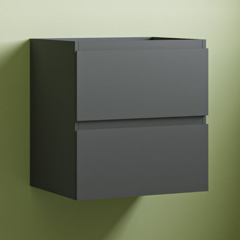 Wall Hung 2 Drawers Bathroom Vanity Unit without Basin Flat Pack ...