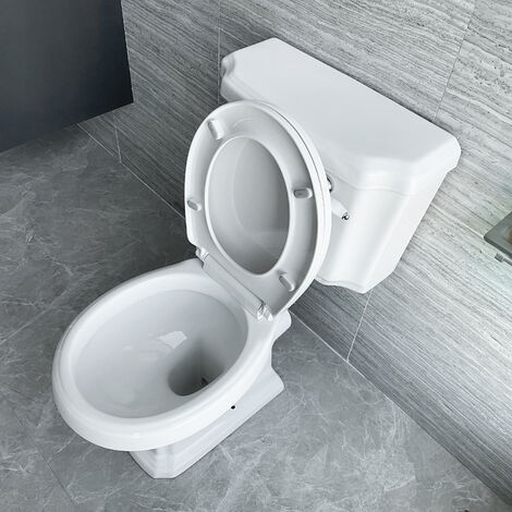 Bathroom Traditional Victorian style Close Coupled Toilet Ceramic White WC