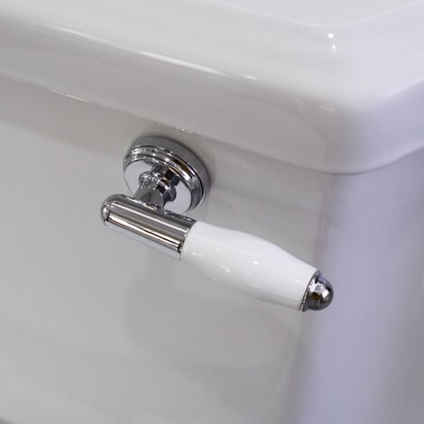 Bathroom Traditional Victorian style Close Coupled Toilet Ceramic White WC