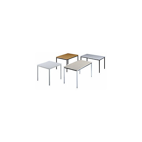 kaiserkraft 928445 Mesa rectangular tubo cuadrado cromado