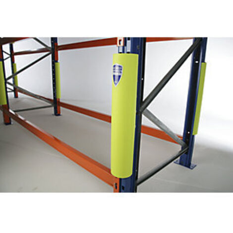 Protección antichoque para estanterías de plástico amarillo