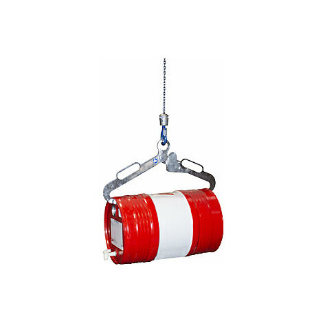 Pinza de pantógrafo para bidones de acero de 60 l con tapón