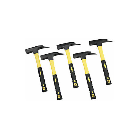 Juego de martillos de punta con mango de fibra de vidrio con