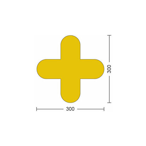 Marcaje de suelos de PVC con forma de cruz UE 50 unid L x