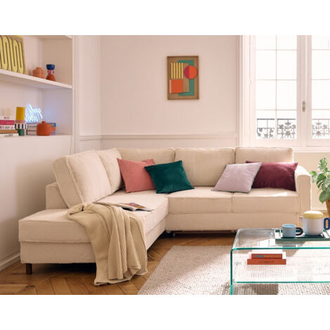 Jake - links 5-sitzer schlaffunktion aus kunstpelz - beige