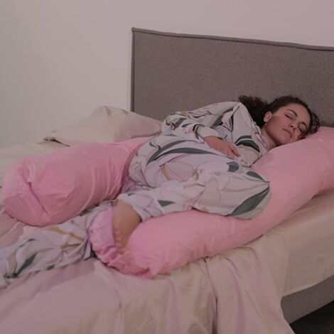 Coussin de Grossesse Coton - 150x80 cm Rose Bananair