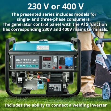Petrol generator KS 10000E ATS with a built-in ATS 8000W AVR
