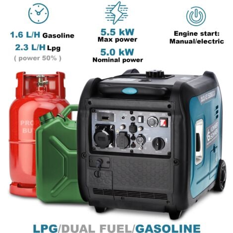 LPG/petrol inverter portable generator KS 5500iEG S Max 5500 W