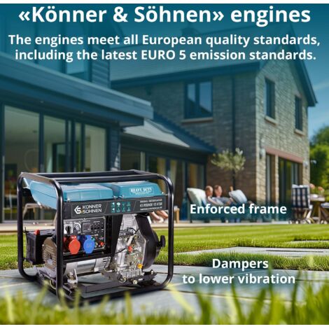 Diesel Generator 7500 W (400 V) / 6500 W (230 V), ATS, AVR, VTS