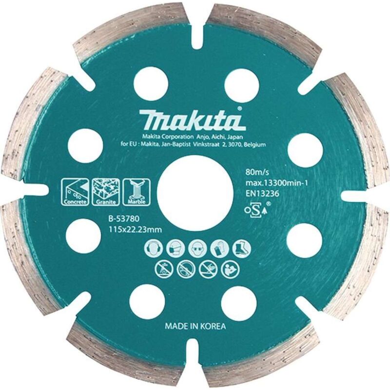 Makita Zubehör - Diamanttrennscheibe harte Materialien 115x22,2 mm B-53780