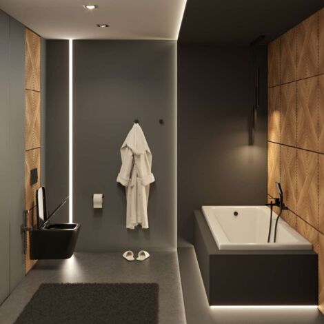 kielle Arkas I - Wand-WC mit SoftClose-Sitz, Rimless, schwarz matt 30111040