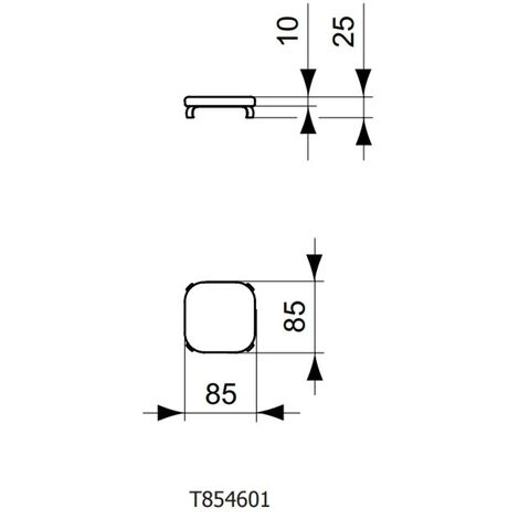 Ideal Standard Strada II - Überlaufabdeckung, Keramik, Weiß T854601