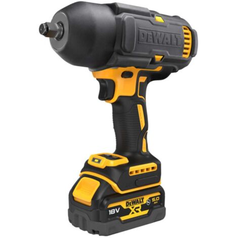 DeWALT Werkzeuge - 18V Akku-Schlagschrauber, 2x 5,0 Ah XR-Akkus, Gummihülle, Ladegerät DCF900P2G