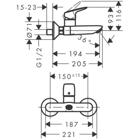 Hansgrohe Logis - Waschtischarmatur, Chrom 71225000